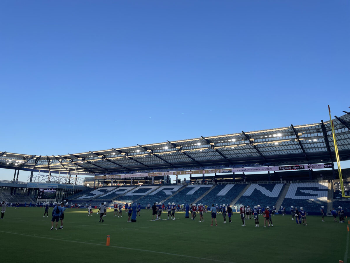 KU football gets acclimated to Children’s Mercy Park in Friday night ...